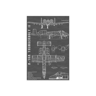 A-10 Thunderbolt II [Warthog] Airplane | Black - Portrait Print On ...